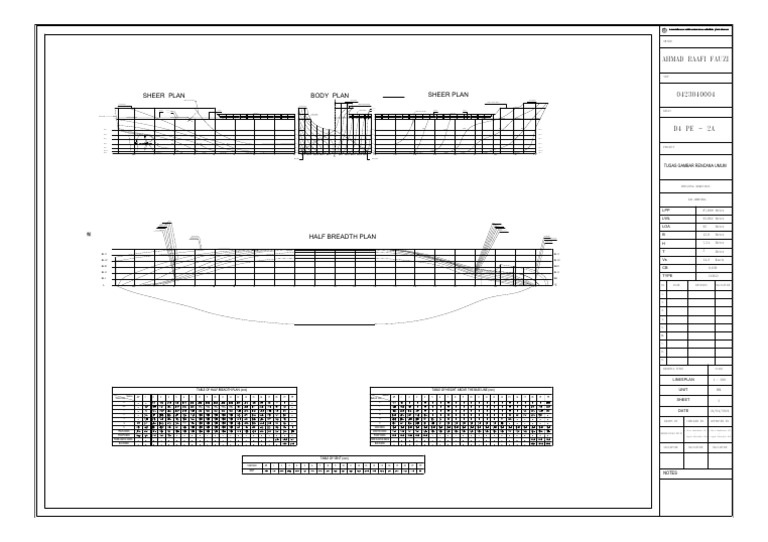 Linesplan - Ahmad Raafi Fauzi - 0423040004 - D4 - PE 2A | PDF