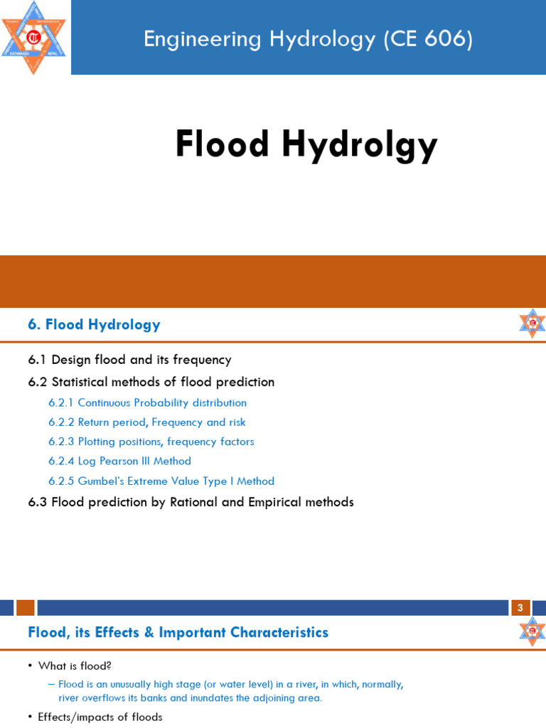 CH 6 Flood Hydrology | PDF | Normal Distribution | Probability Distribution