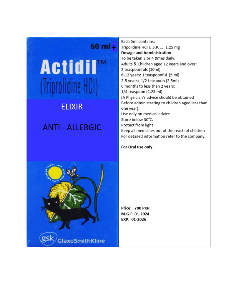 Actidil | PDF | Allergy | Drugs