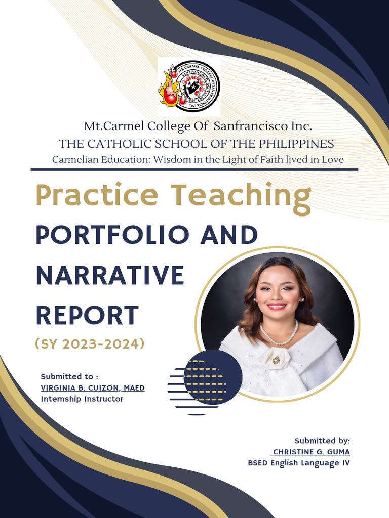 Practice Teaching Portfolio & Narrative Report | PDF | Educational ...