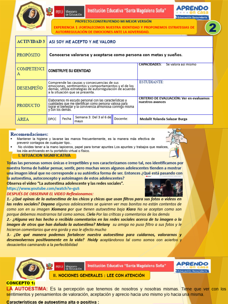 ACT.3 EXP.1 DPCC - 2A (1) | PDF | Autoestima | Ciencias del comportamiento