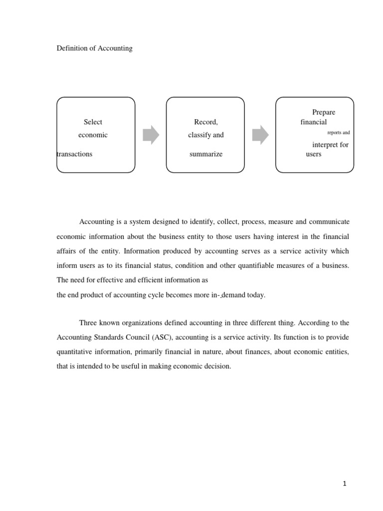Definition and Nature of Accounting | PDF | Accounting | Information