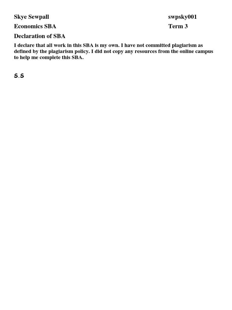 Economics SBA | PDF | Poverty | Poverty & Homelessness