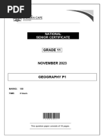 EC Geography Grade 11 November 2023 P1 and Memo | PDF