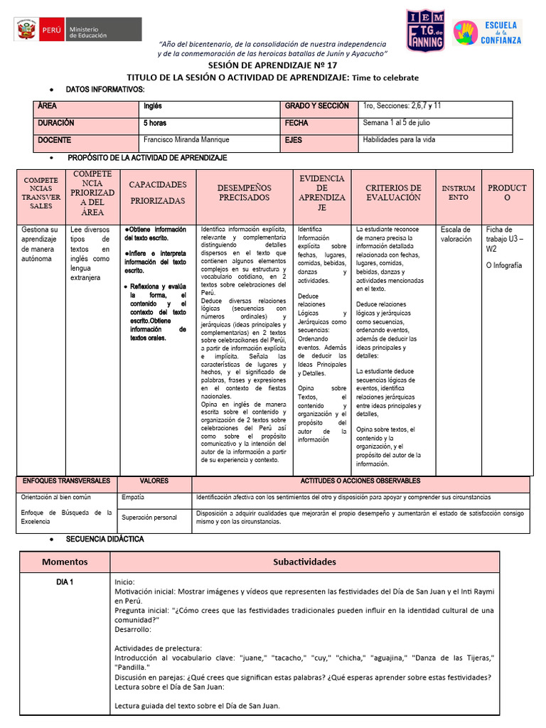 English Session 17 | PDF | Aprendizaje | Información