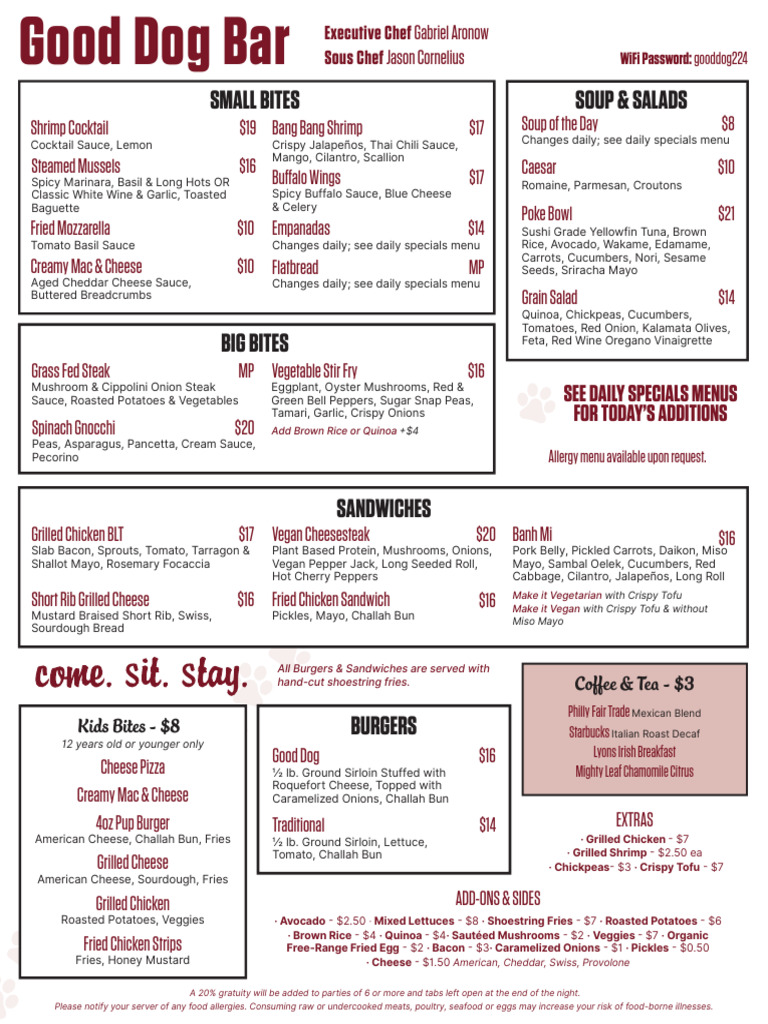Philly Menu May 2024 | PDF | Hamburgers | Salad