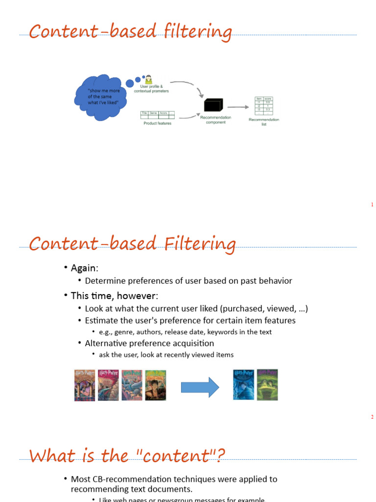 Content-Based Filtering | PDF | Information Science | Applied Mathematics