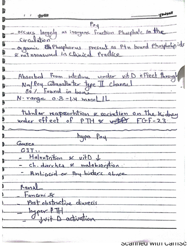 DR Gawad-Hypo and Hyper Po4 | PDF