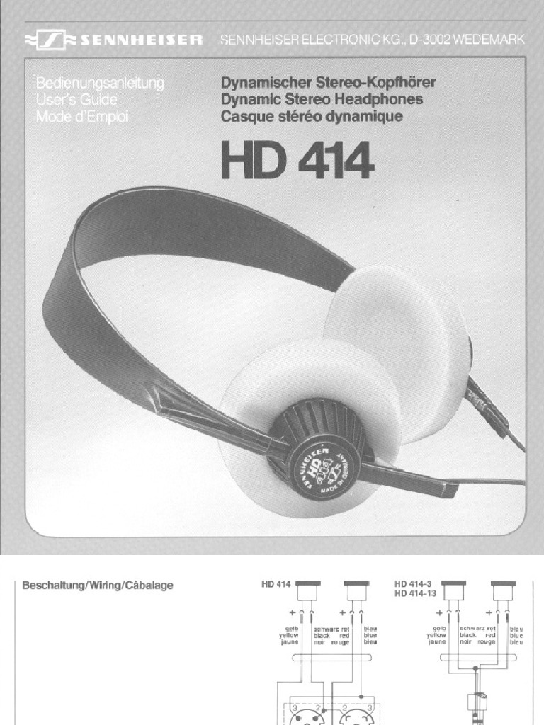 Sennheiser HD 414 NR - 0383 - Sp3 | PDF