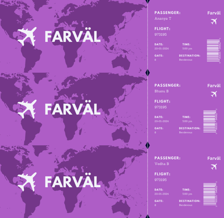 Blue Modern Boarding Pass Airlines Ticket | PDF