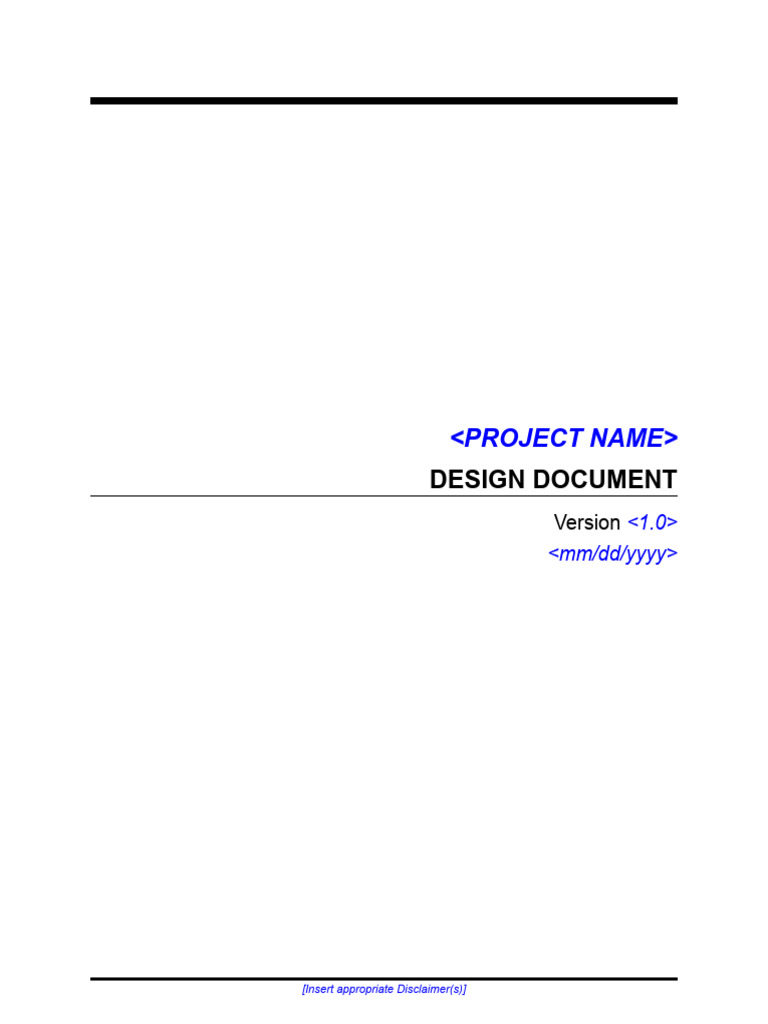 Software Design Template | PDF | System | User Interface