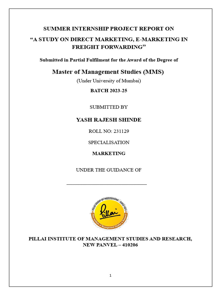 Yash SIP | PDF | Digital Marketing | Marketing