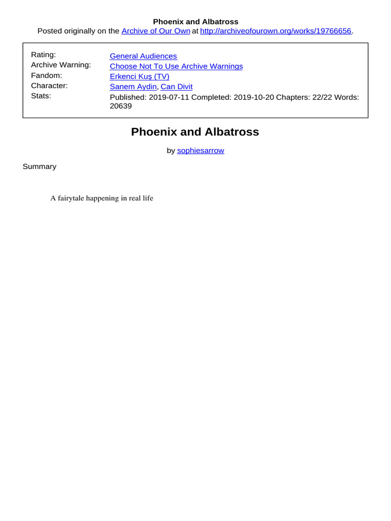 Phoenix and Albatross | PDF