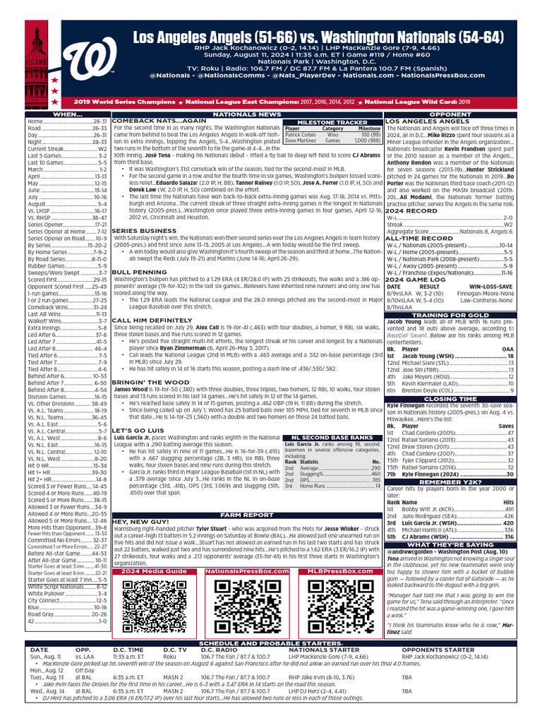 8.11vs.LAA | PDF | Pitcher | Sports