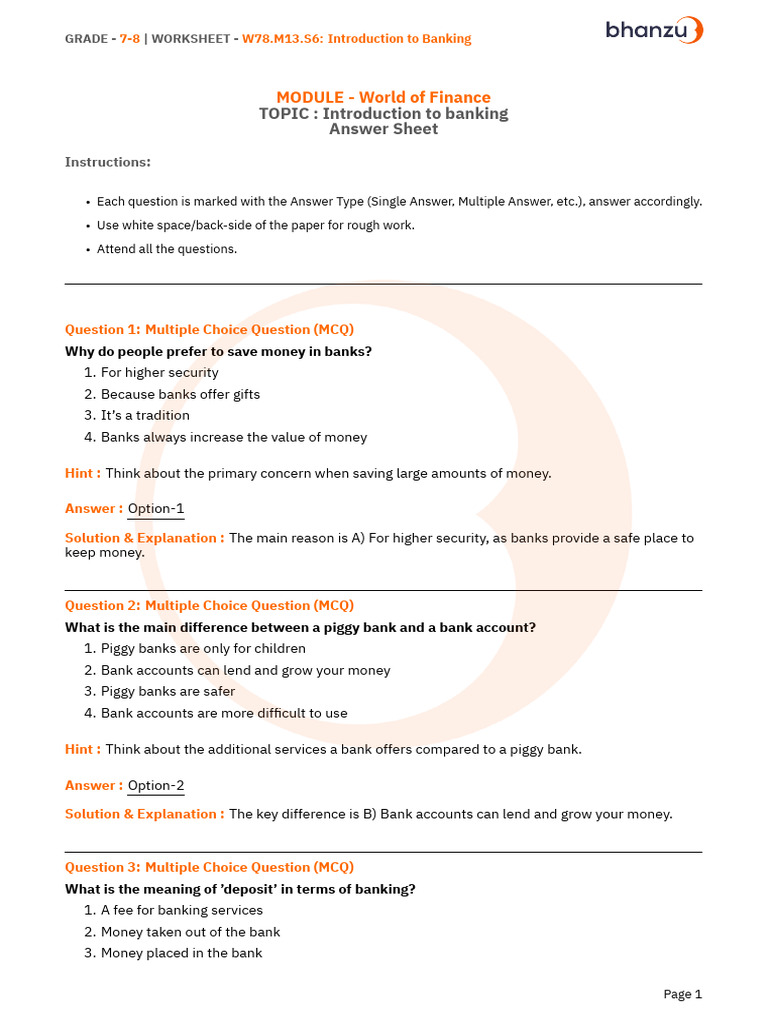 Introduction To Banking | PDF | Banks | Money