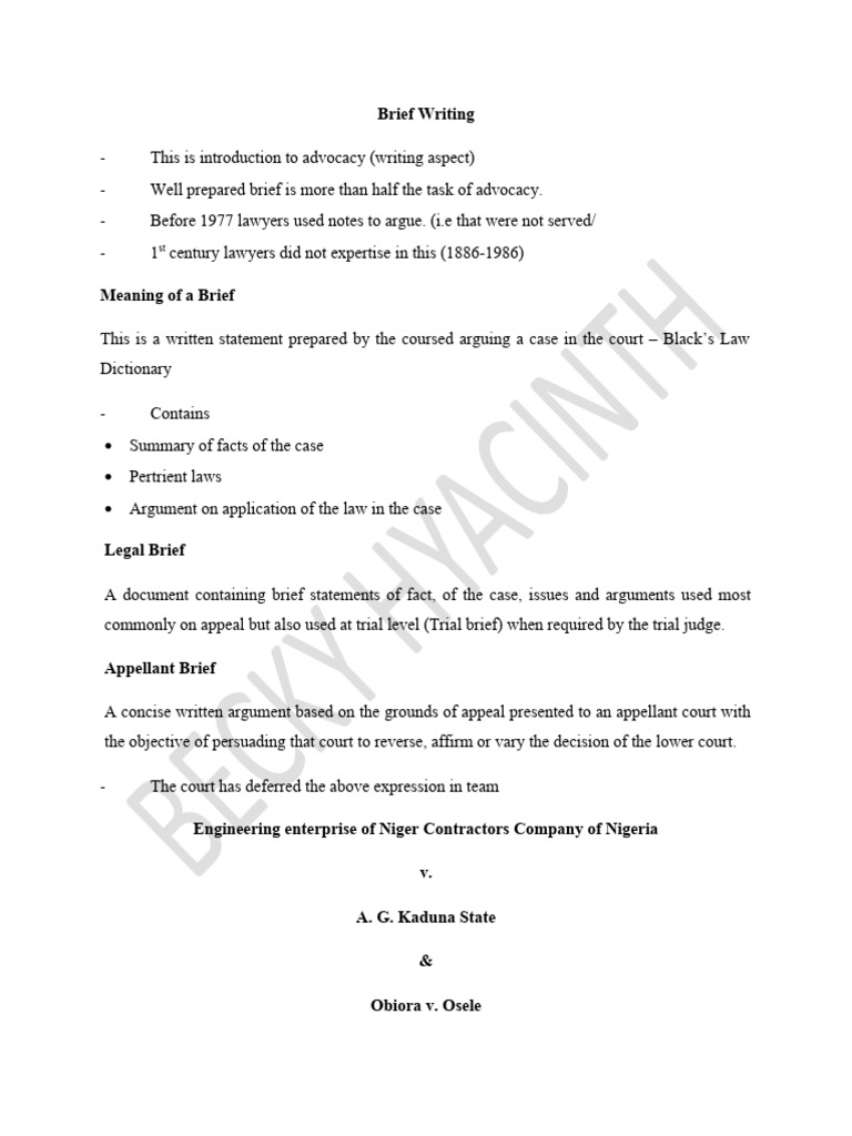 Legal Method | PDF | Brief (Law) | Appeal