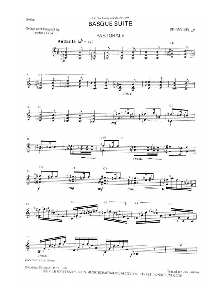 BASQUE SUITE - Bryan Kelly | PDF