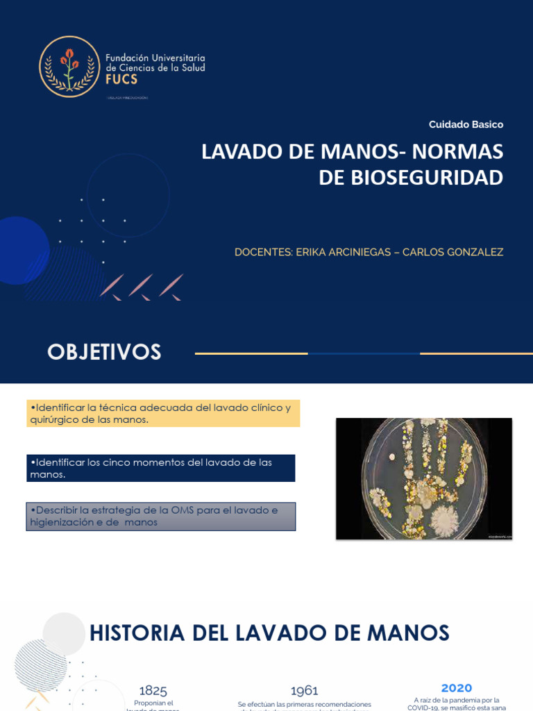 LAVADO DE MANOS Y NORMAS DE BIOSEGURIDAD - Compressed | PDF | Lavado de manos | Infección