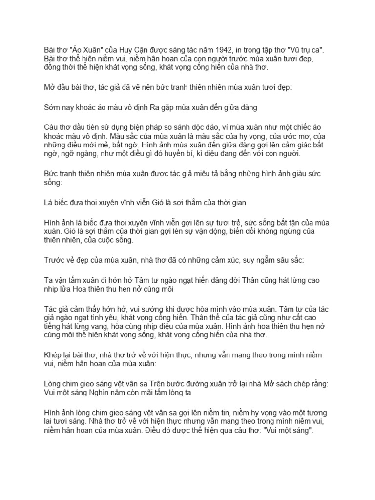 Áo Xuân | PDF