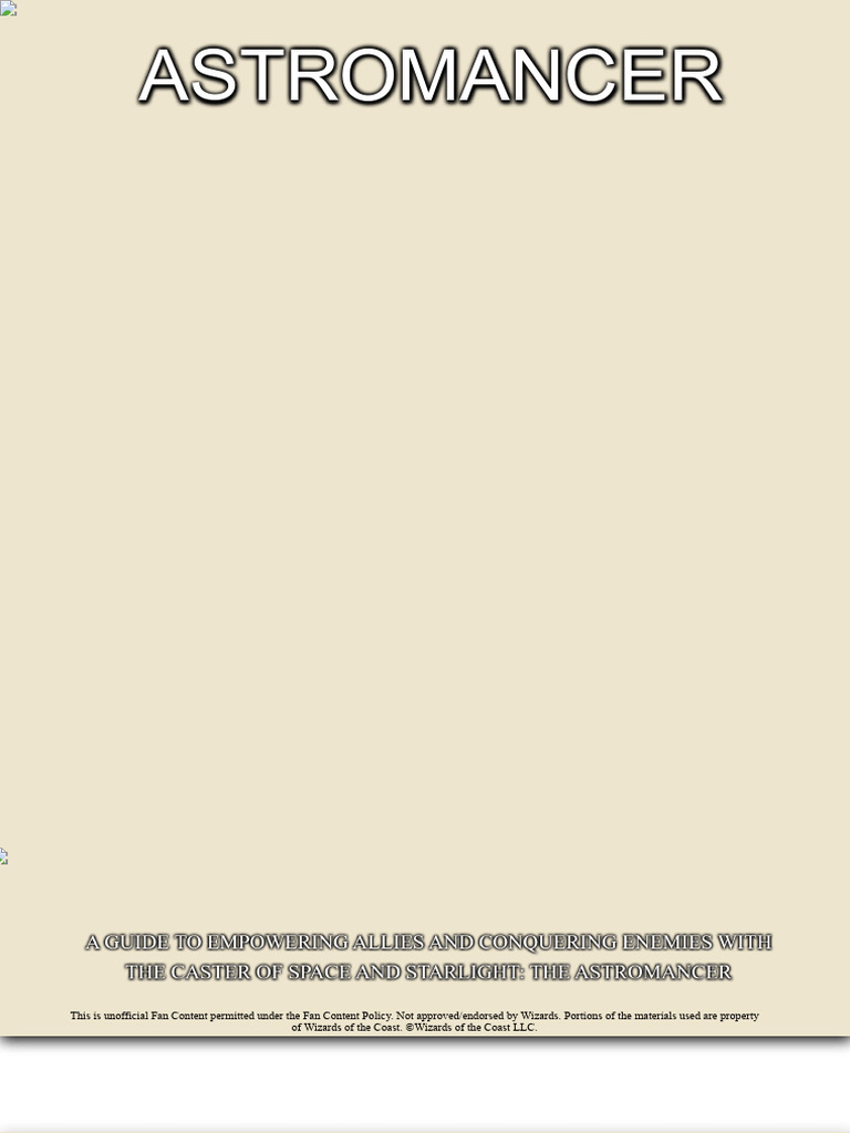 Astromancer 5e - GM Binder | PDF | Moon