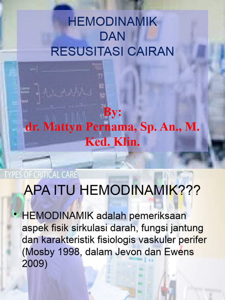 Gangguan Hemodinamik Dan Resusitasi | PDF