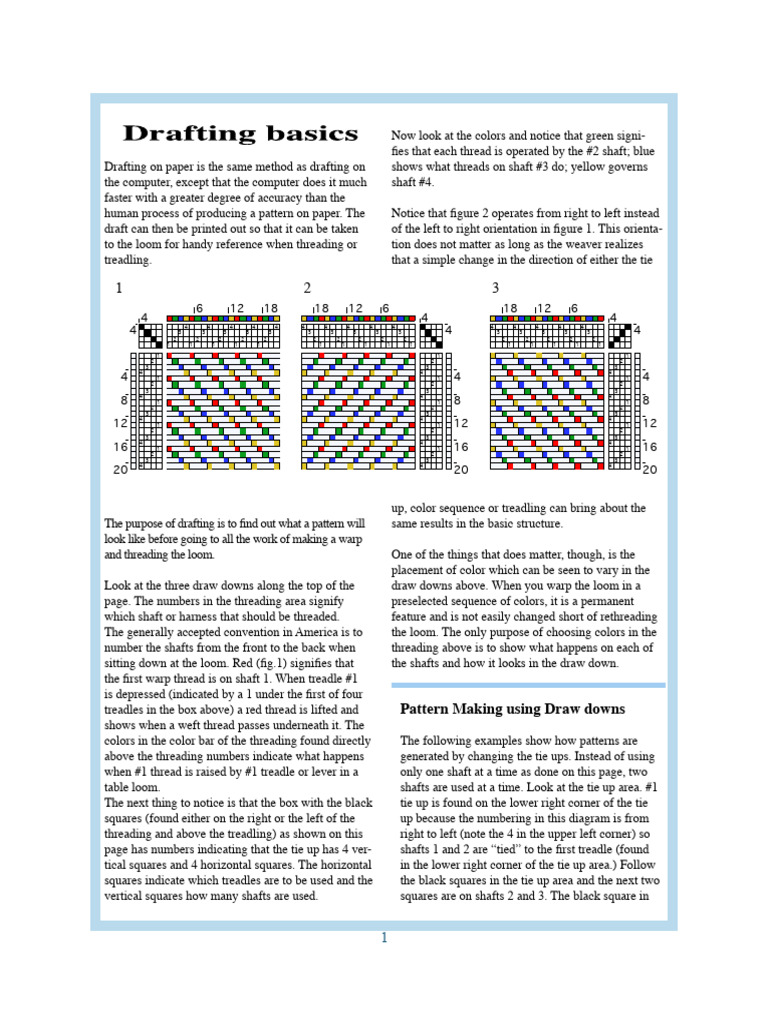 Drafting Basics | PDF | Loom | Weaving