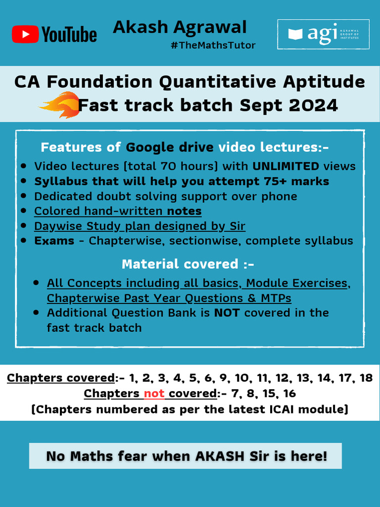 CA Foundation QA Fast Track | PDF | Tablet Computer | Laptop