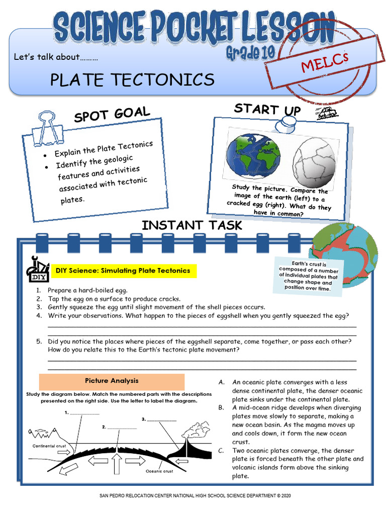 Pocket Lesson Plate Tectonic | PDF | Plate Tectonics | Earth Sciences