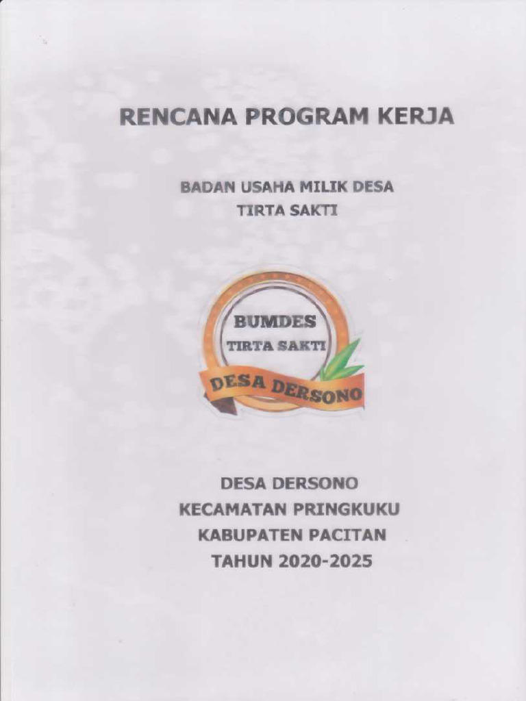 Program Kerja Bumdes | PDF