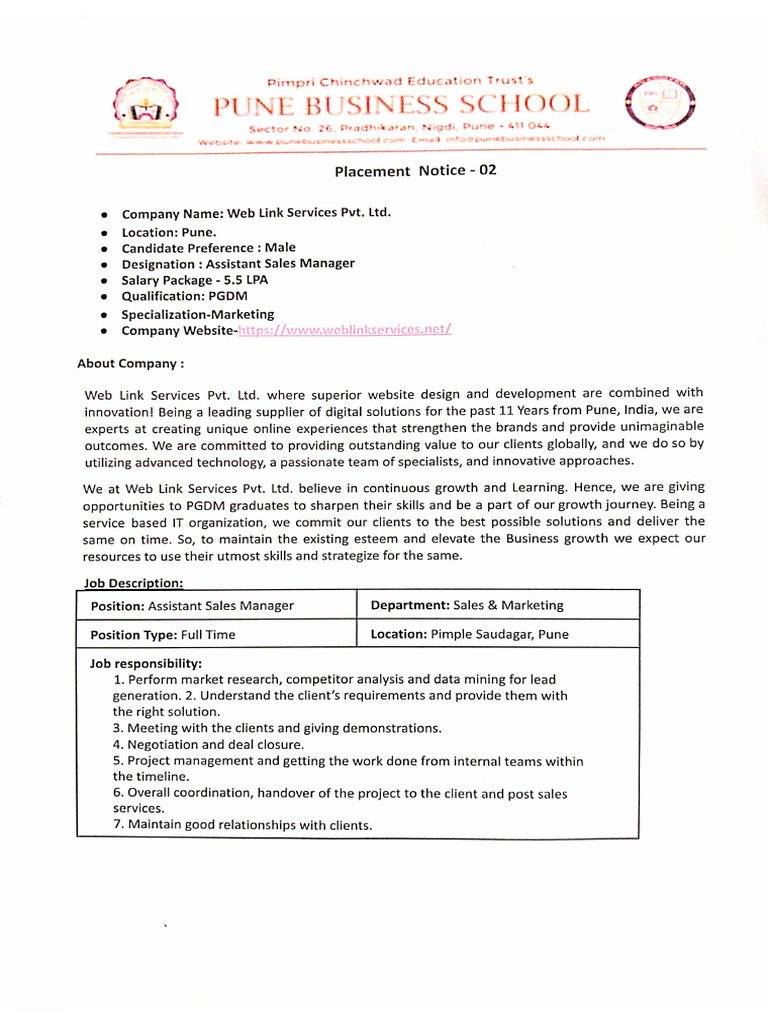 Placement Company No-2 | PDF