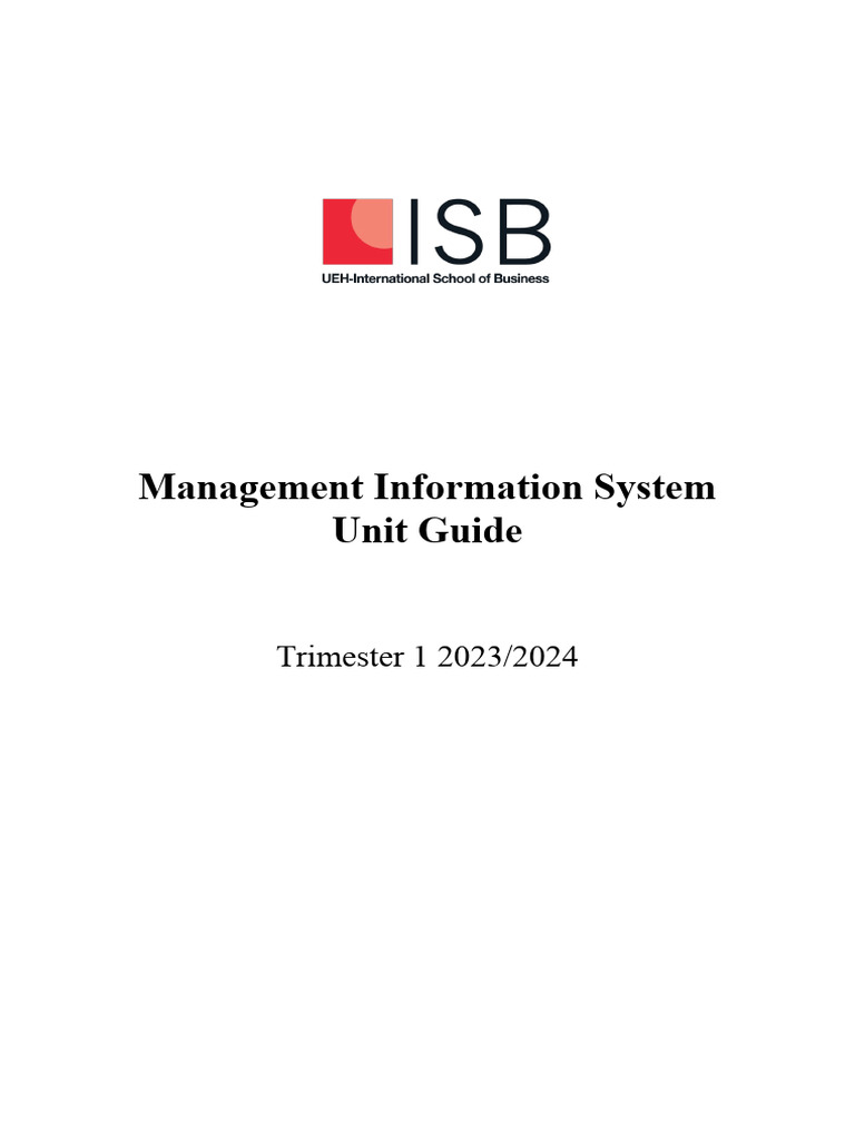 Management Information System T1 2023-2024 BBUS - KN | PDF | Apa Style ...