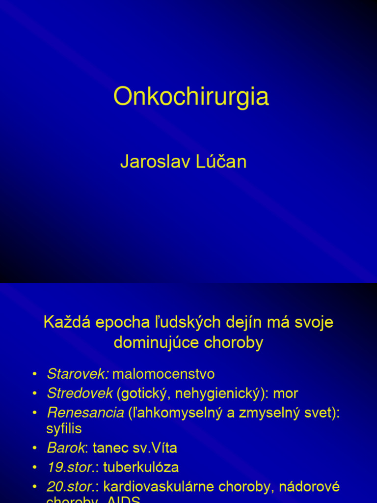 Onkochirurgia Prednaska Medici | PDF