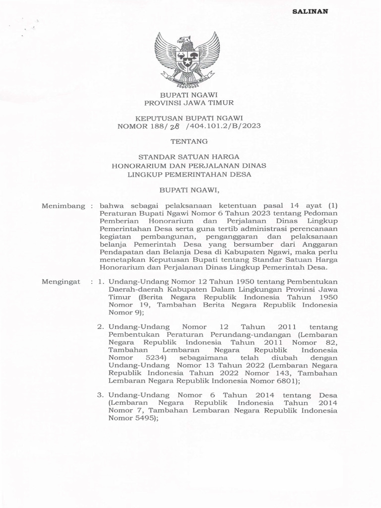 SK 28 Tahun 2023 Ok SL | PDF