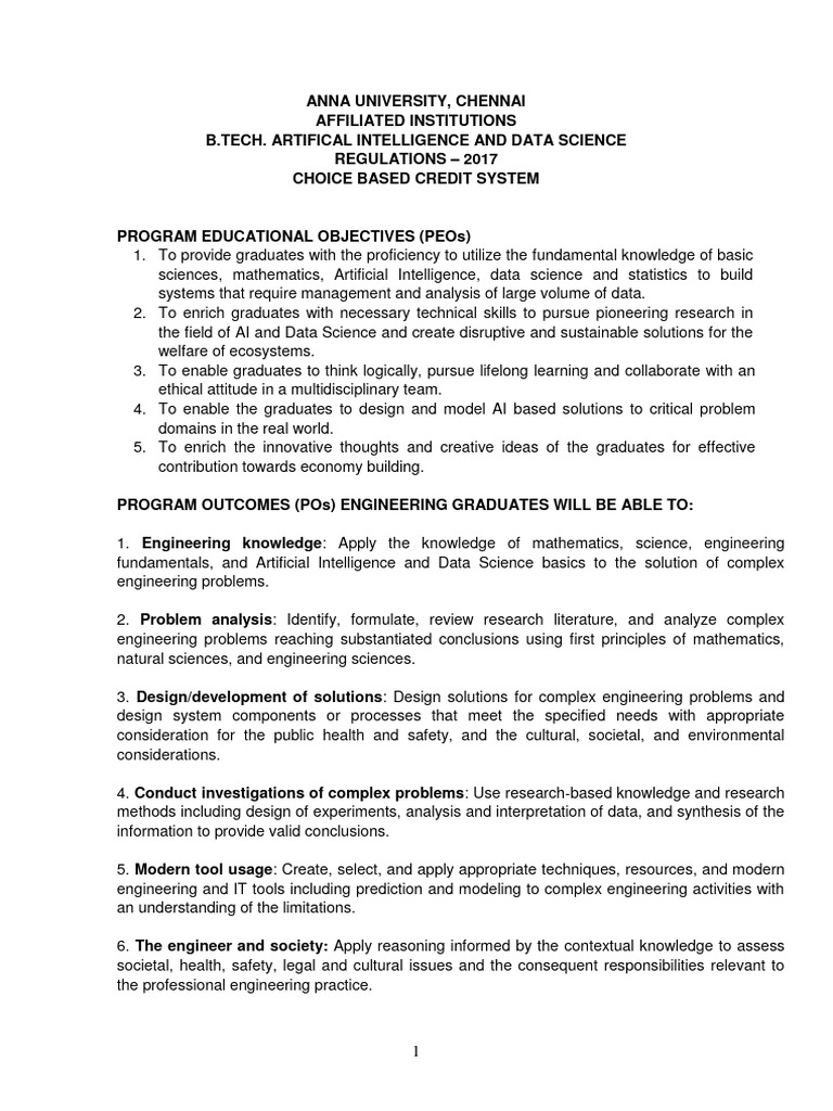 B.Tech AI and Data Science Curriculum | PDF | Integral | Adsorption