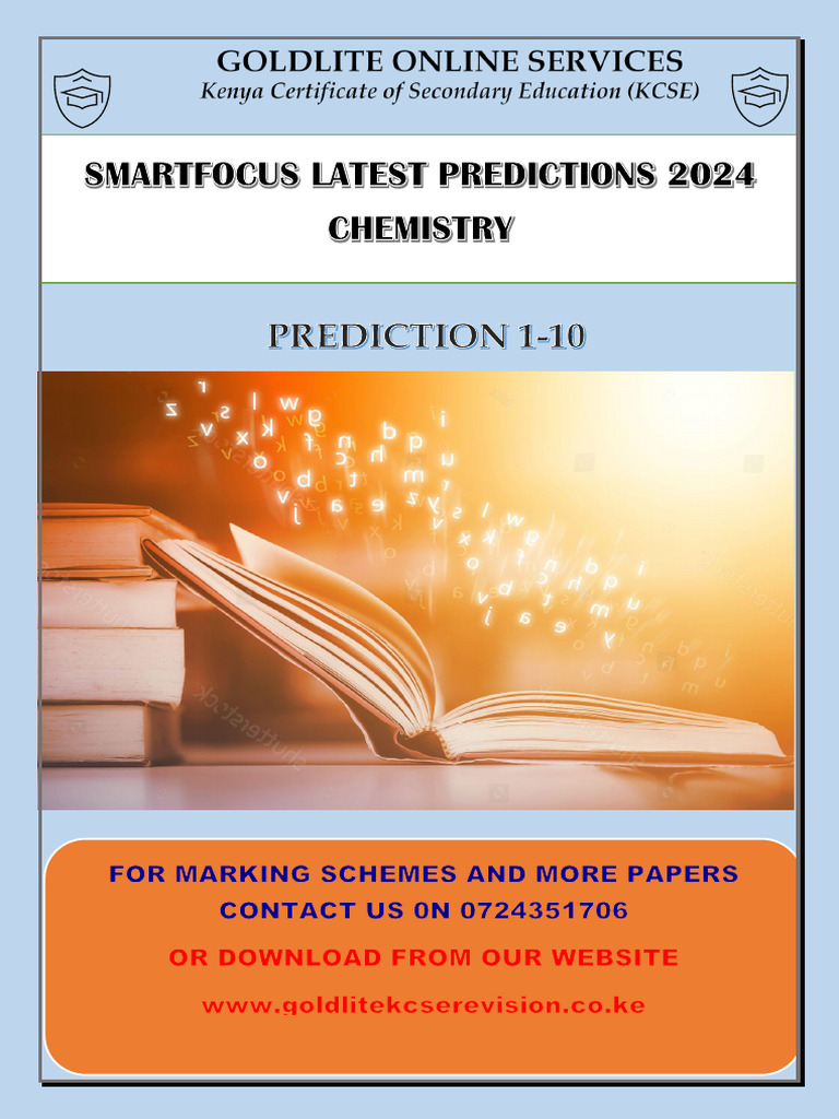 Kcse Chem Latest Predictions 2024 | PDF | Solubility | Chemical Reactions