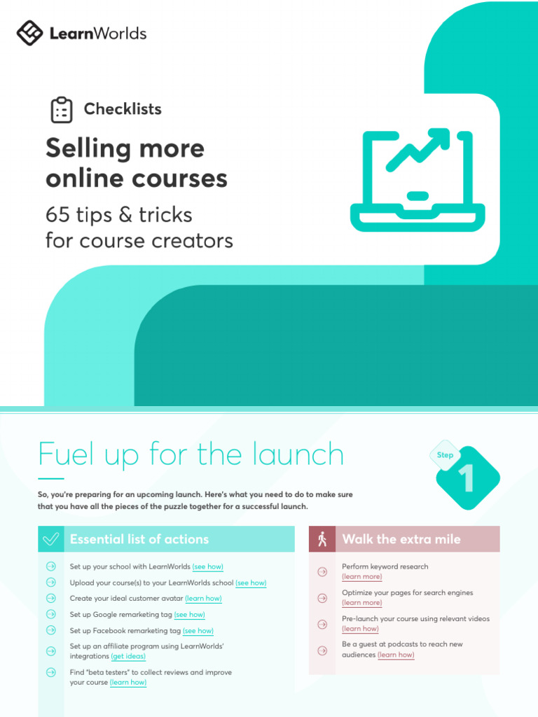 Checklist Sell More Online Courses | PDF | Facebook | Copywriting