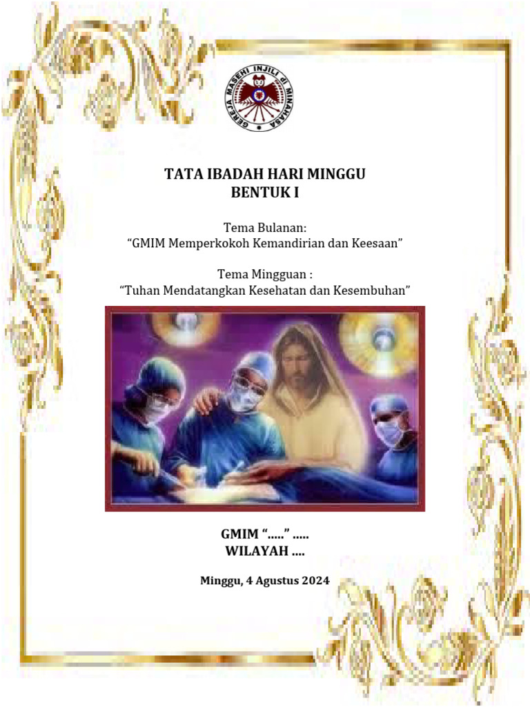 Tata Ibadah Hari Minggu 4 Agustus 2024 | PDF