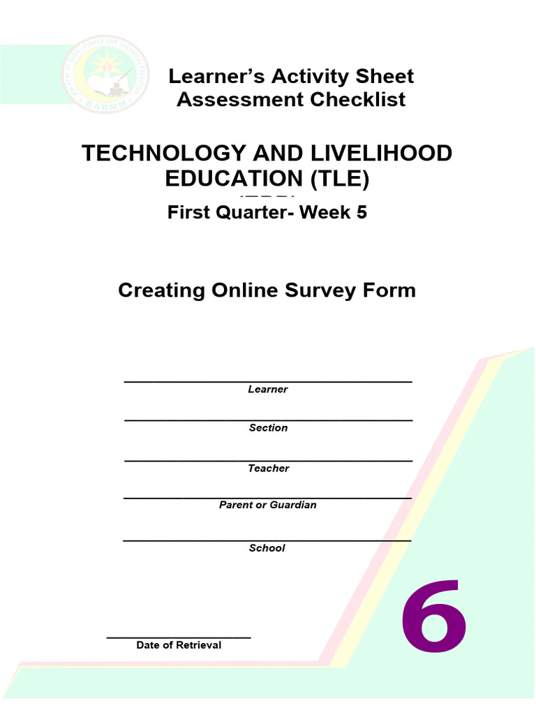 Technology and Livelihood Education (Tle) (EPP) : Learner's Activity ...
