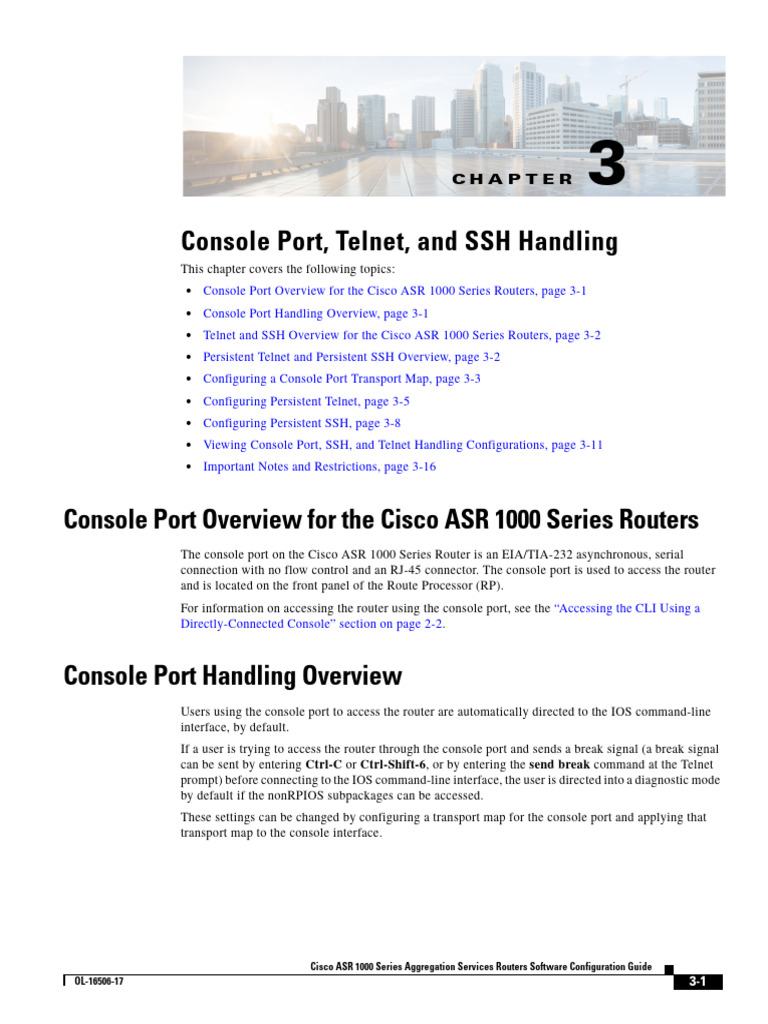 Console Telnet SSH Handling | PDF | Command Line Interface | Secure Shell