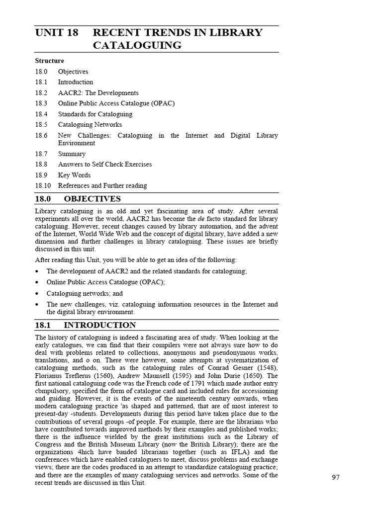 Recent Trends in Library Cataloguing | PDF | Libraries | Computing
