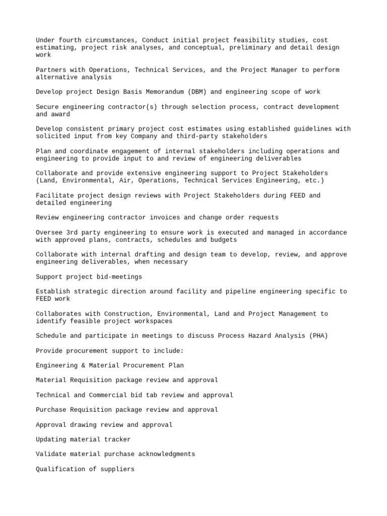 PE Role4 | PDF | Project Management | Procurement