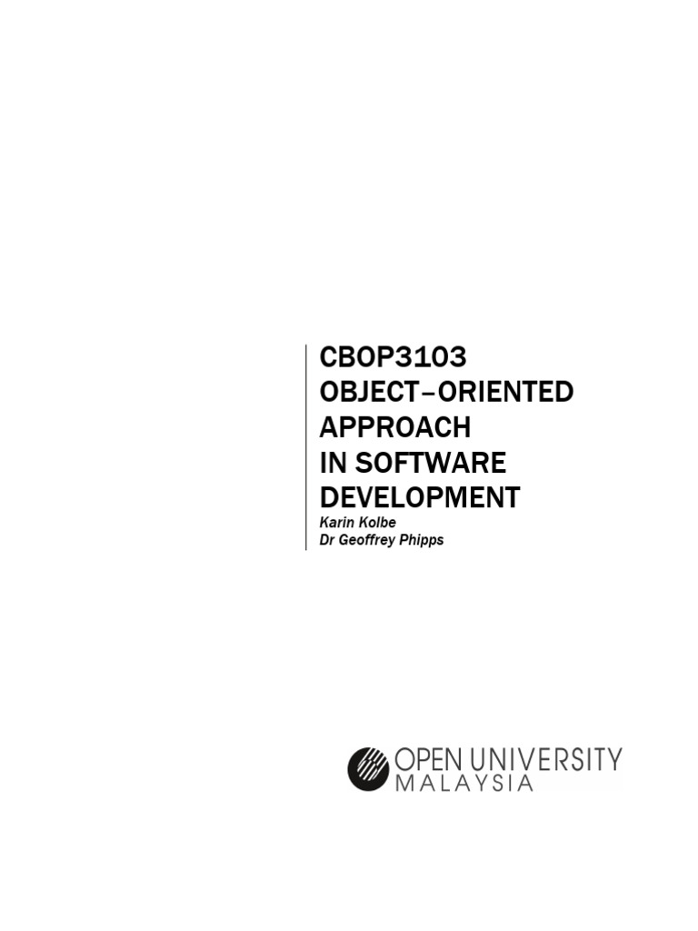 Cbop3103 Object Oriented Approach In Software Development V Feb 2011 Pdf Inheritance