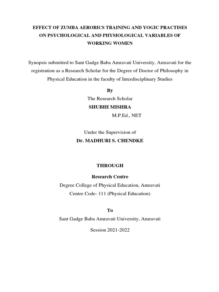 Shubhi Final Submission | PDF | Yoga