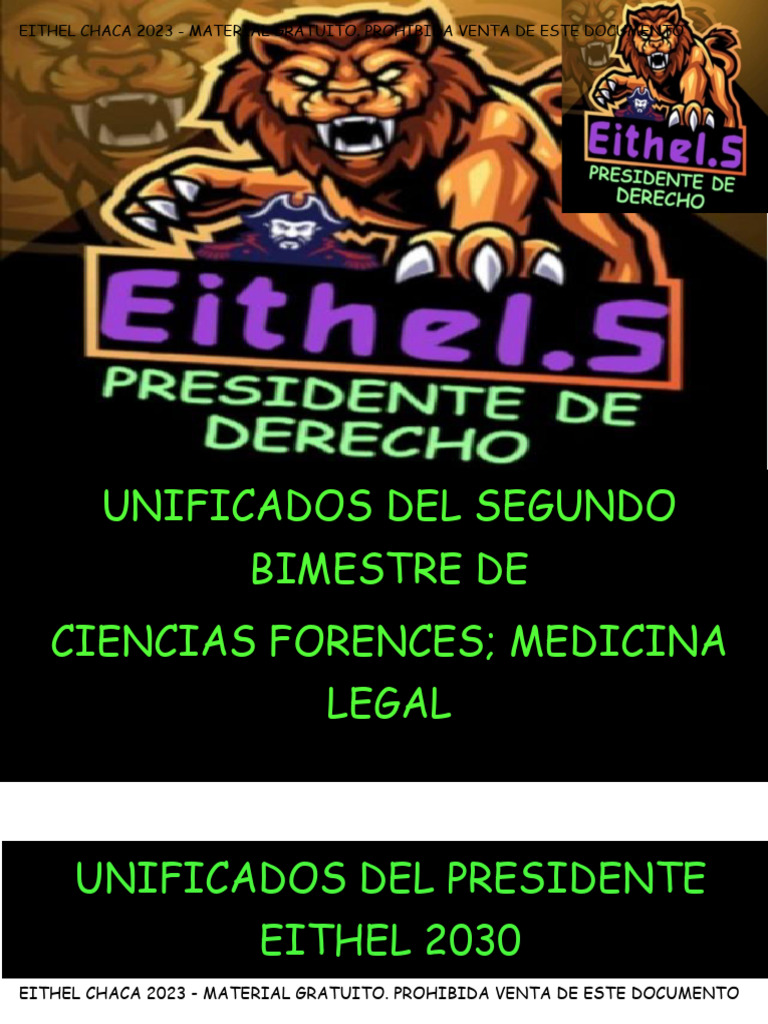 Unif. Ciencias Forenses y Medicina Legal 2b - Eithel 2024 | PDF ...
