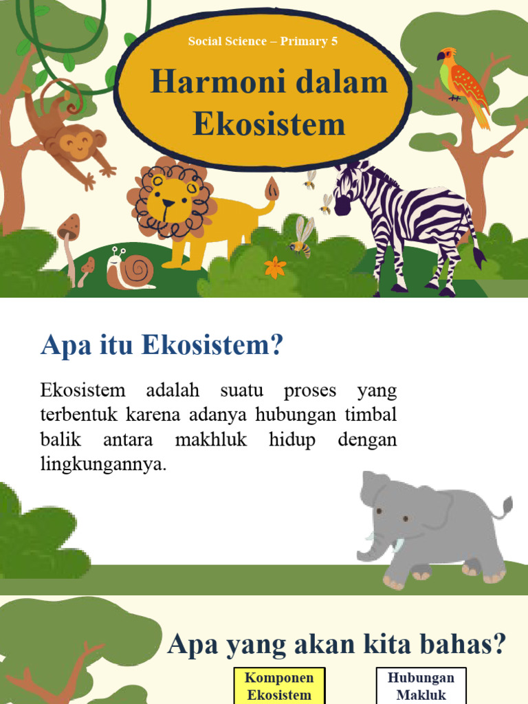 IPAS - Primary 5 - Unit 2 - Harmoni Dalam Ekosistem | PDF