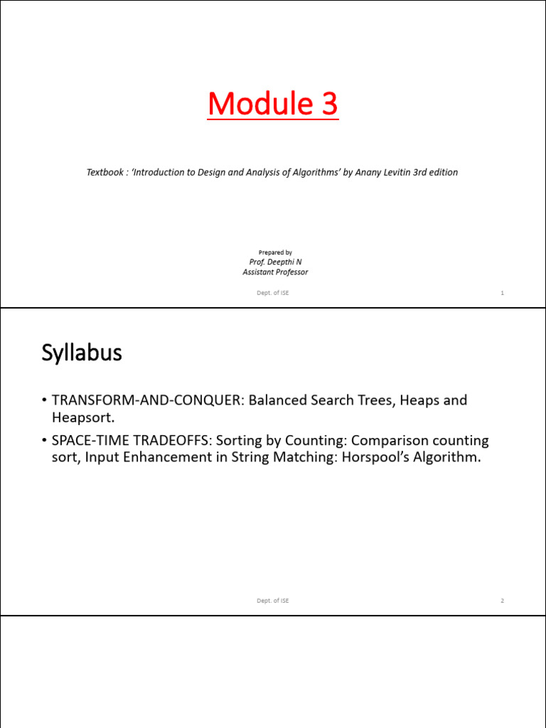 ADA Module 3 | PDF | Algorithms And Data Structures | Algorithms