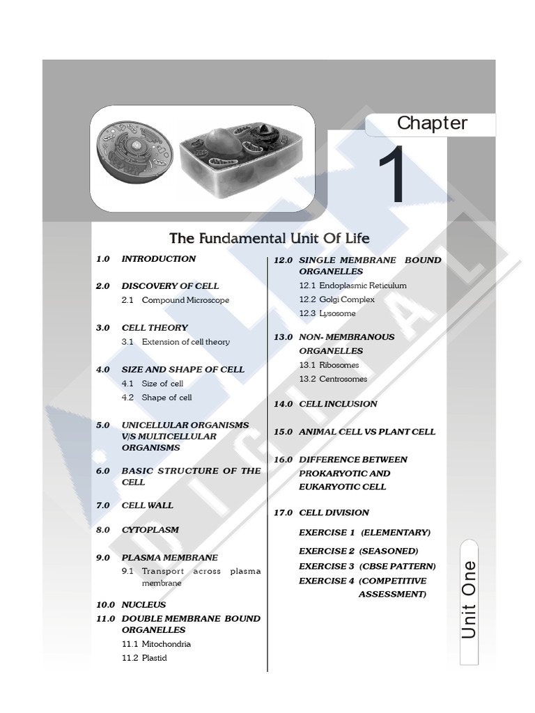 BIO01.Fundamental Unit of Life (Unit 1) | PDF | Osmosis | Cell Membrane