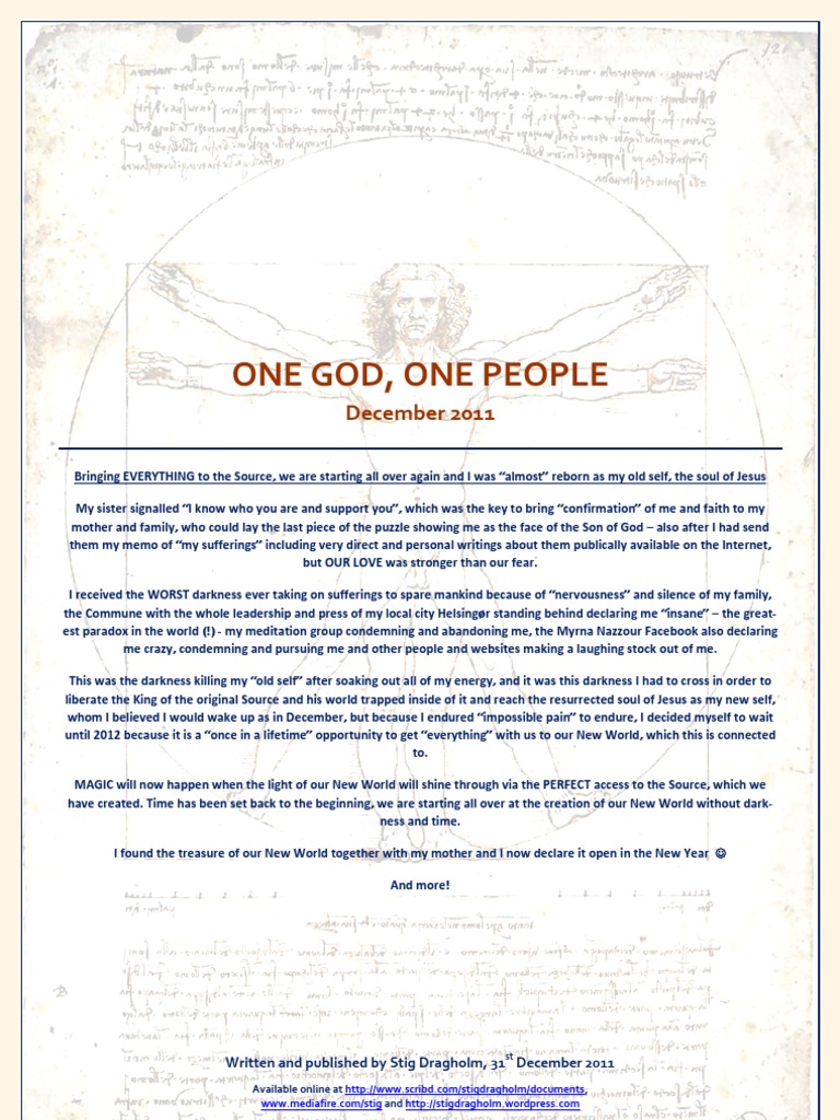 One God One People December 2011 | PDF | Dream | Meditation