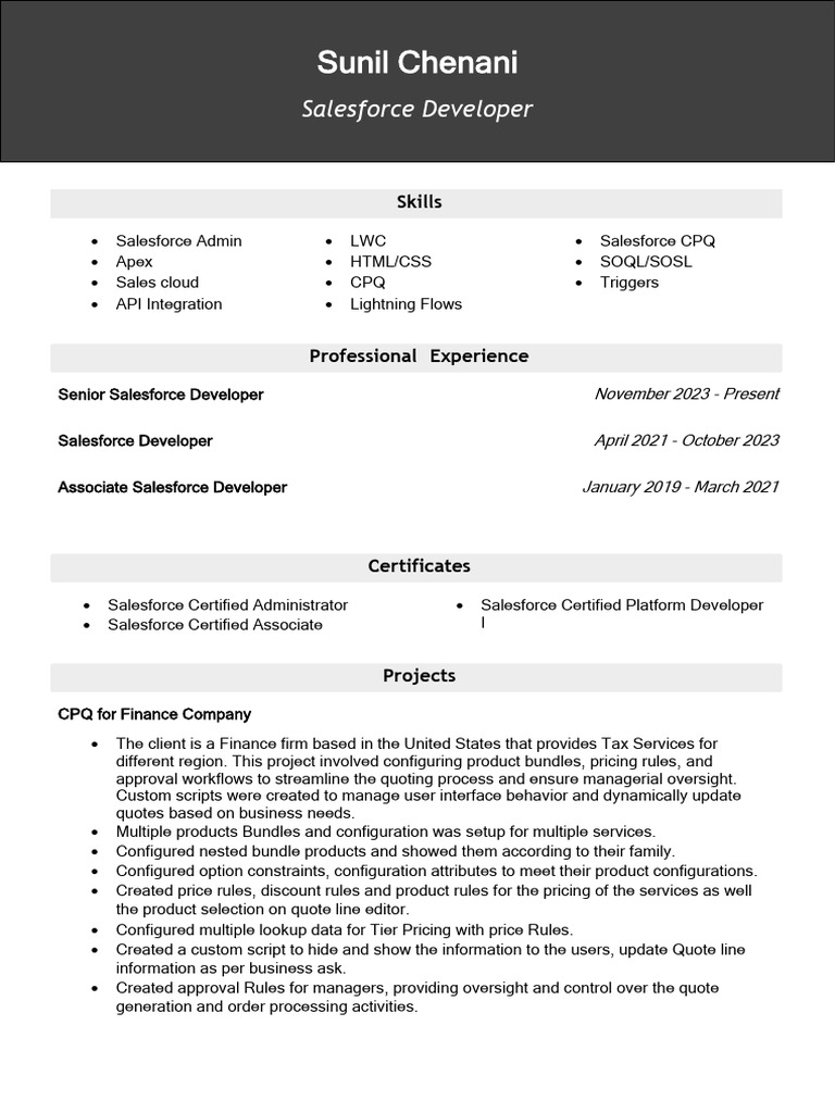 Sunil Chenani Resume | PDF | Pricing | Subscription Business Model