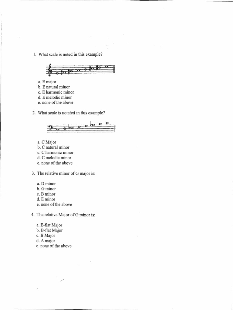 Music Theory Final Exam B | PDF
